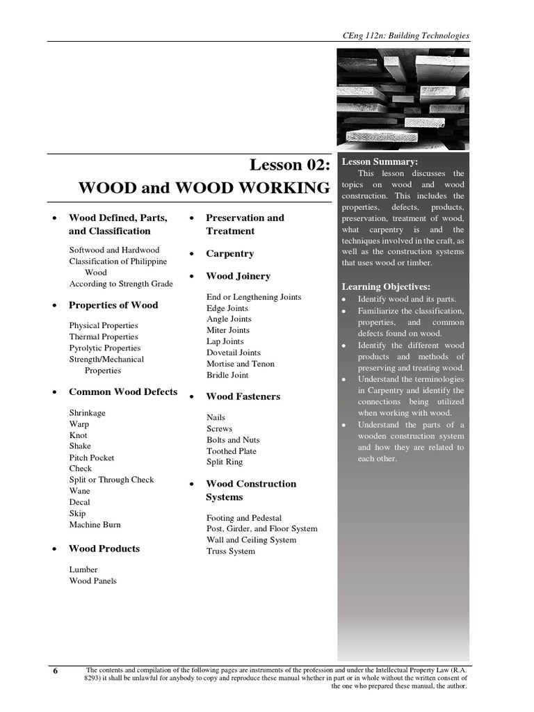 Lesson 02 | PDF | Lumber | Wood