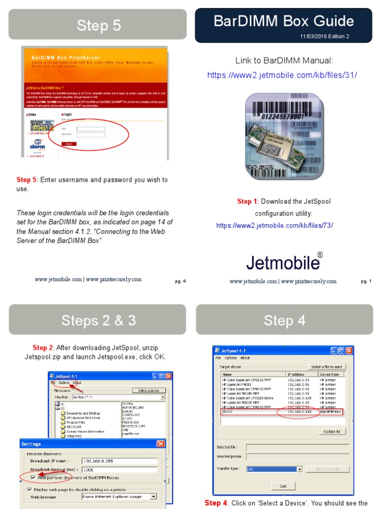 BarDIMM Box Getting Started Guide - 20161103 | PDF
