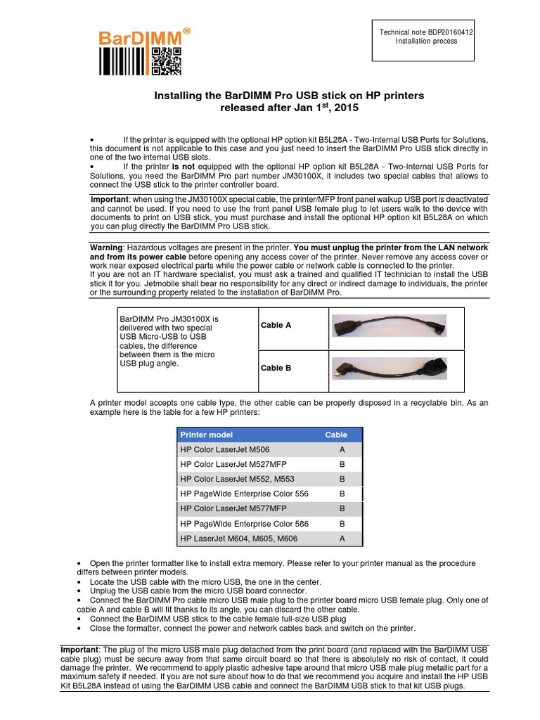 BarDIMM Pro JM30100X - 20160413 | PDF | Electrical Connector | Usb