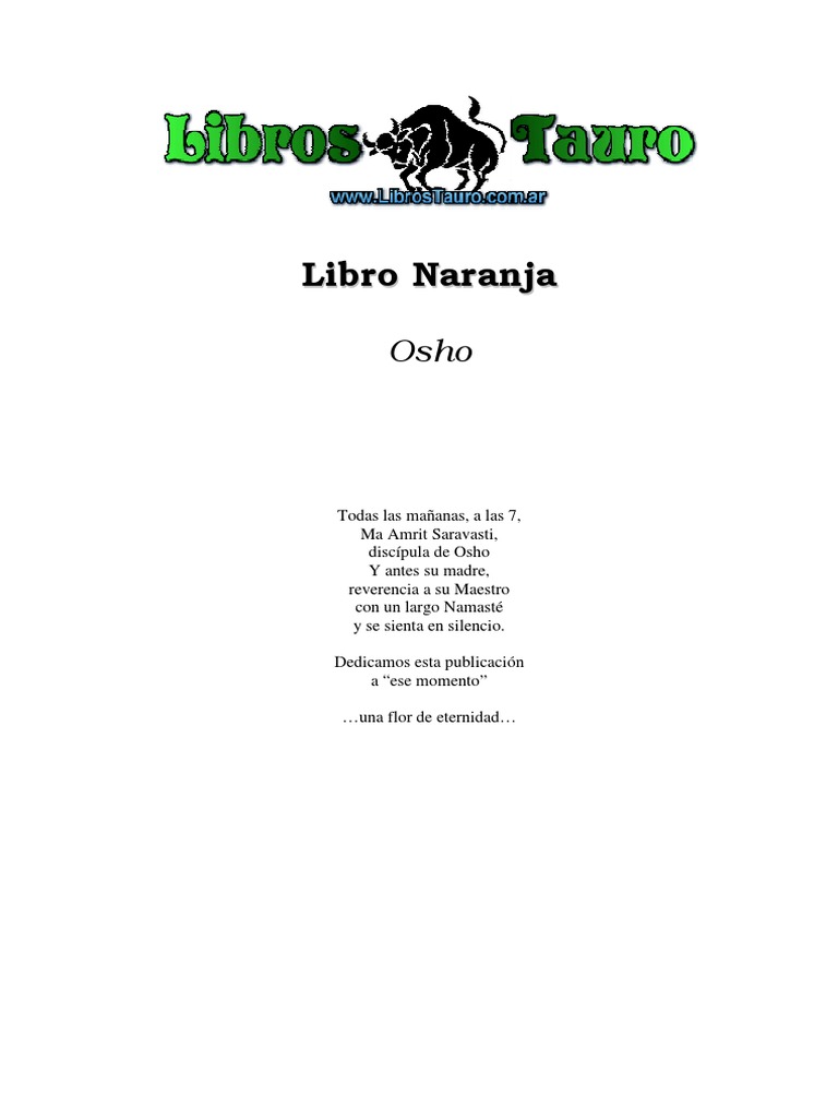Osho - Libro Naranja | PDF | Rajneesh | Vipassana