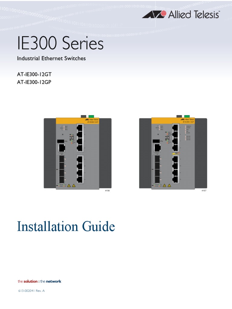 Allied Telesis IE300 - Install - Guide - Reva | PDF | Information And Communications Technology ...