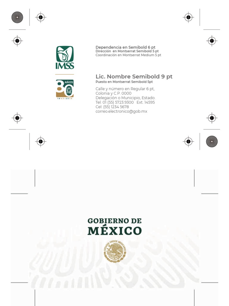 IMSS Tarjeta Presentacion 2023 PDF | PDF