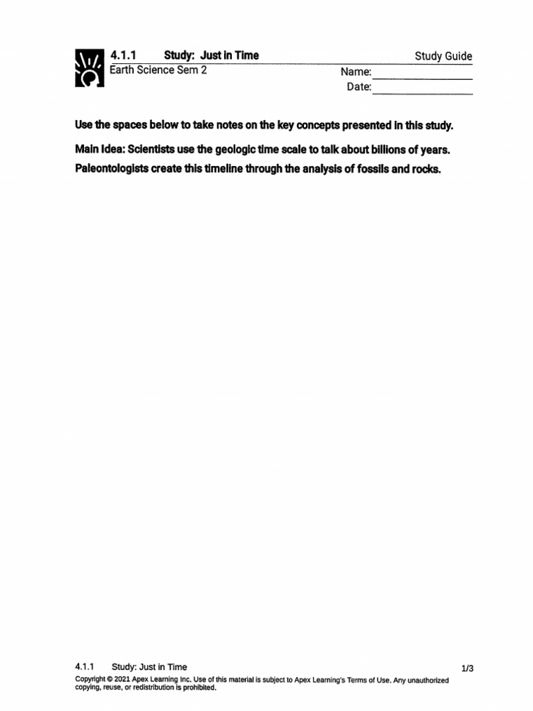 Earth Sci 2 Sg Unit 4 Pdf Pdf Geologic Time Scale Geology