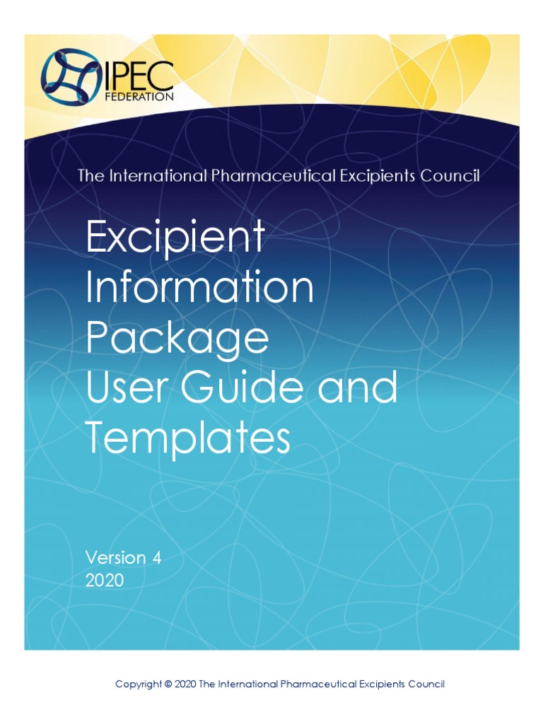 Excipients Information Package | PDF | Supply Chain | Information