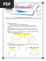 Cours de Maths + Exercices Corrigés - 2ndec - Angles Inscrits | PDF | Triangle | Cercle