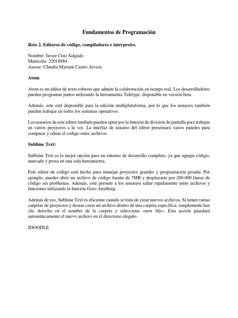 Javier Cruz Salgado R2 U1 | PDF | Arte | Informática