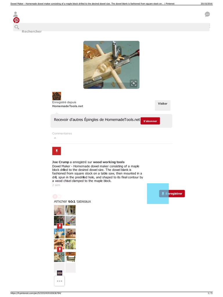 Dowel Maker - Homemade Dowel Maker Consisting of A Maple Blo | PDF ...