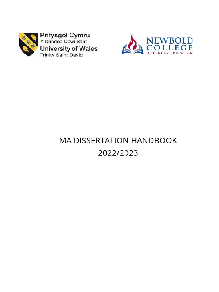 MA Dissertation Module Handbook 2022 23 PDF | PDF | Thesis | Libraries