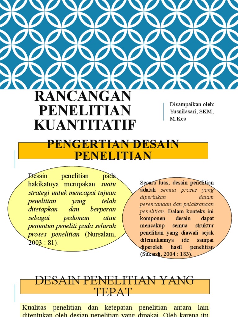 Yns-Rancangan Penelitian Kuantitatif | PDF