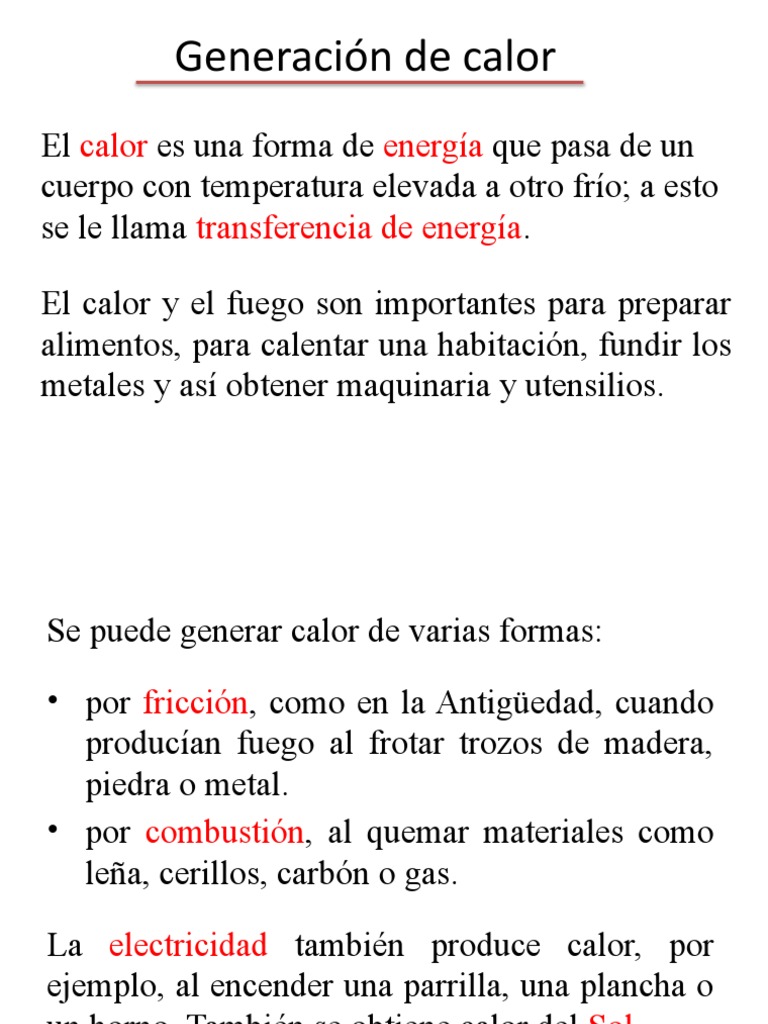 Generación de Calor | PDF
