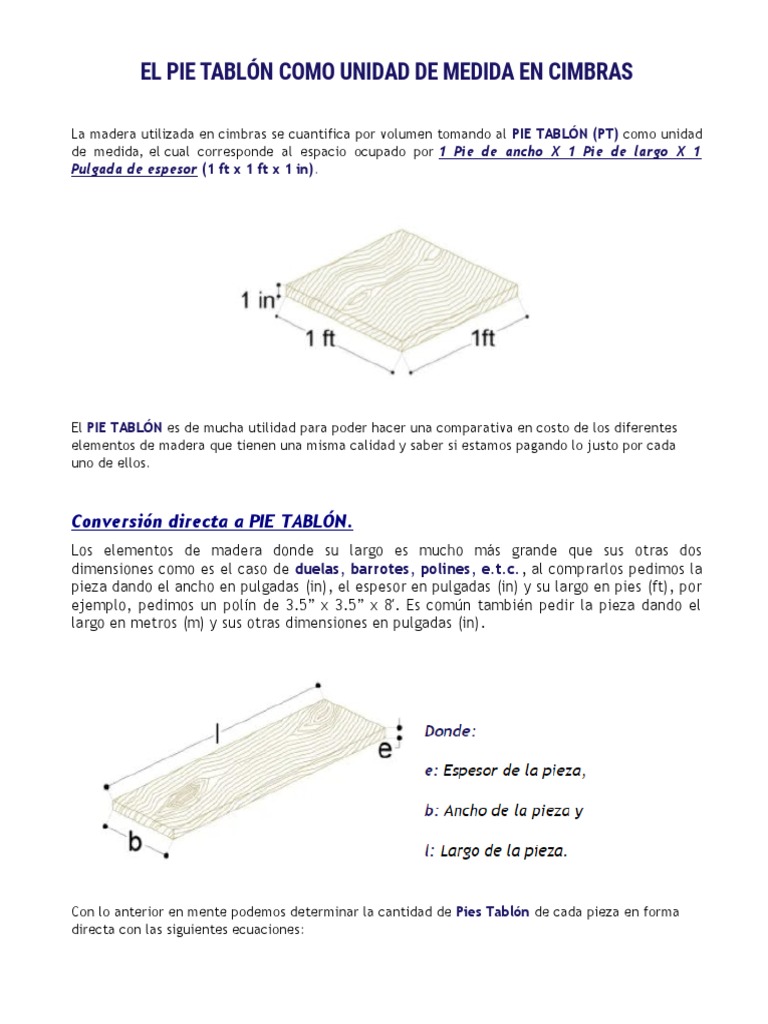 El Pie Tablón | PDF