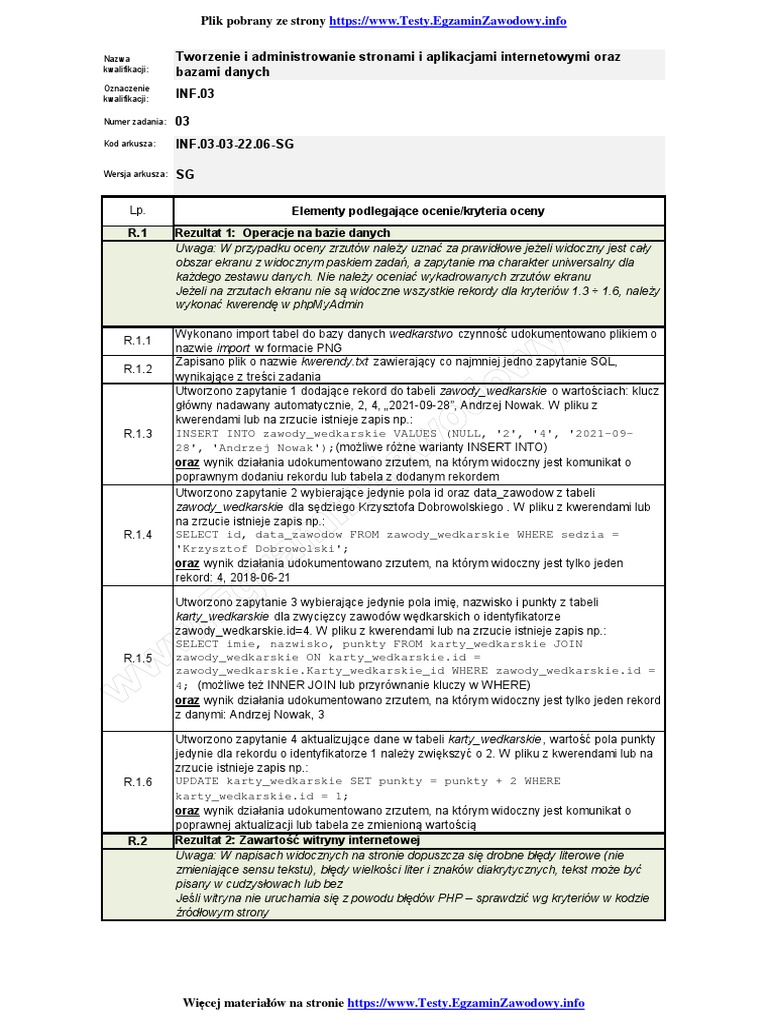 Inf3 cz22 Klucz3 | PDF