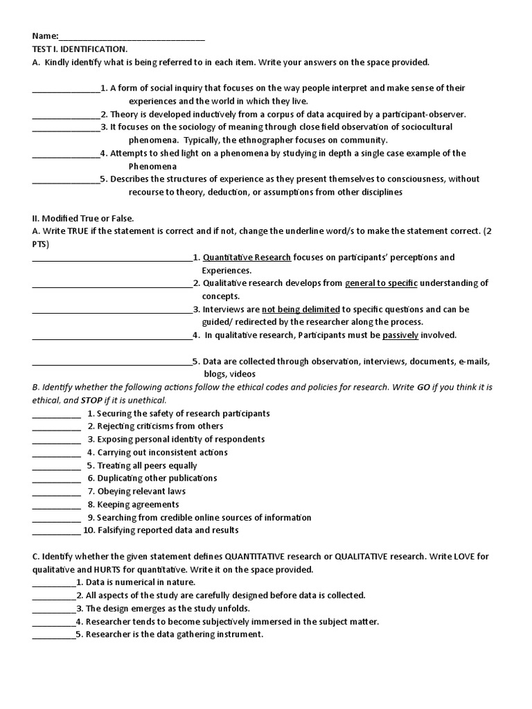 PR1 Quiz 2 | PDF | Qualitative Research | Psychology PR1 Quiz 2 | PDF | Qualitative Research | Psychology