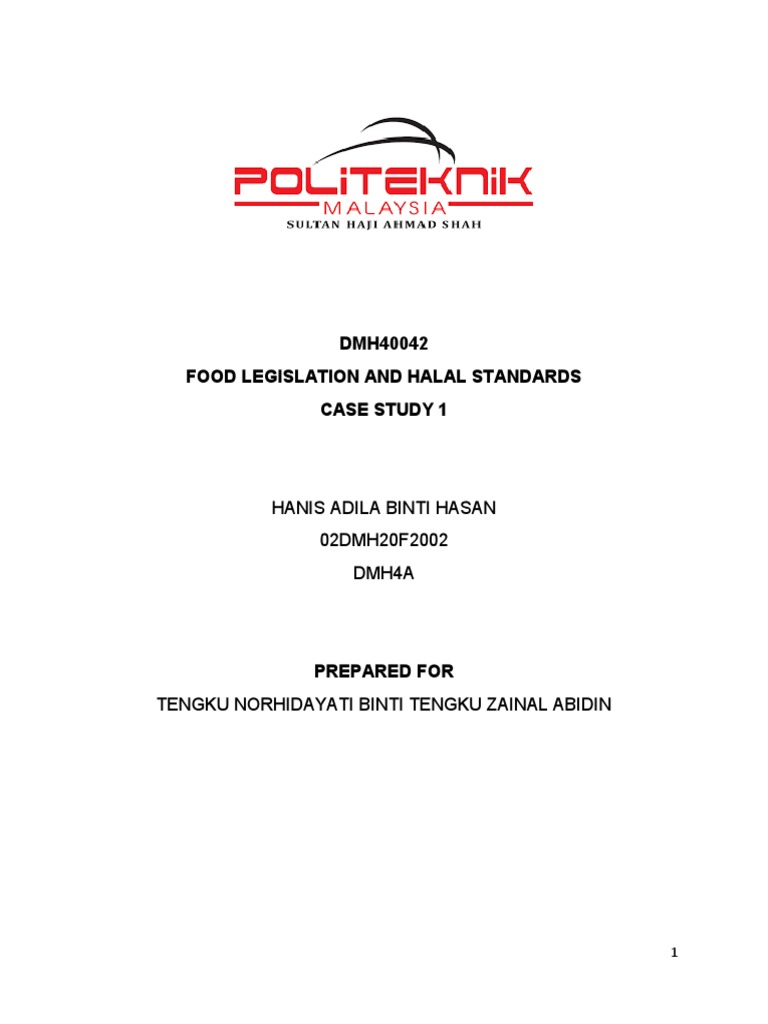 Halal Case Study 1 | PDF | Food And Drink | Foods