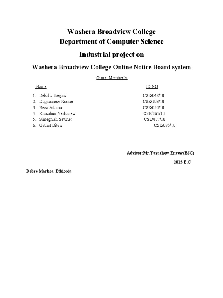 Notice Board System Proposal | PDF | Feasibility Study | Databases