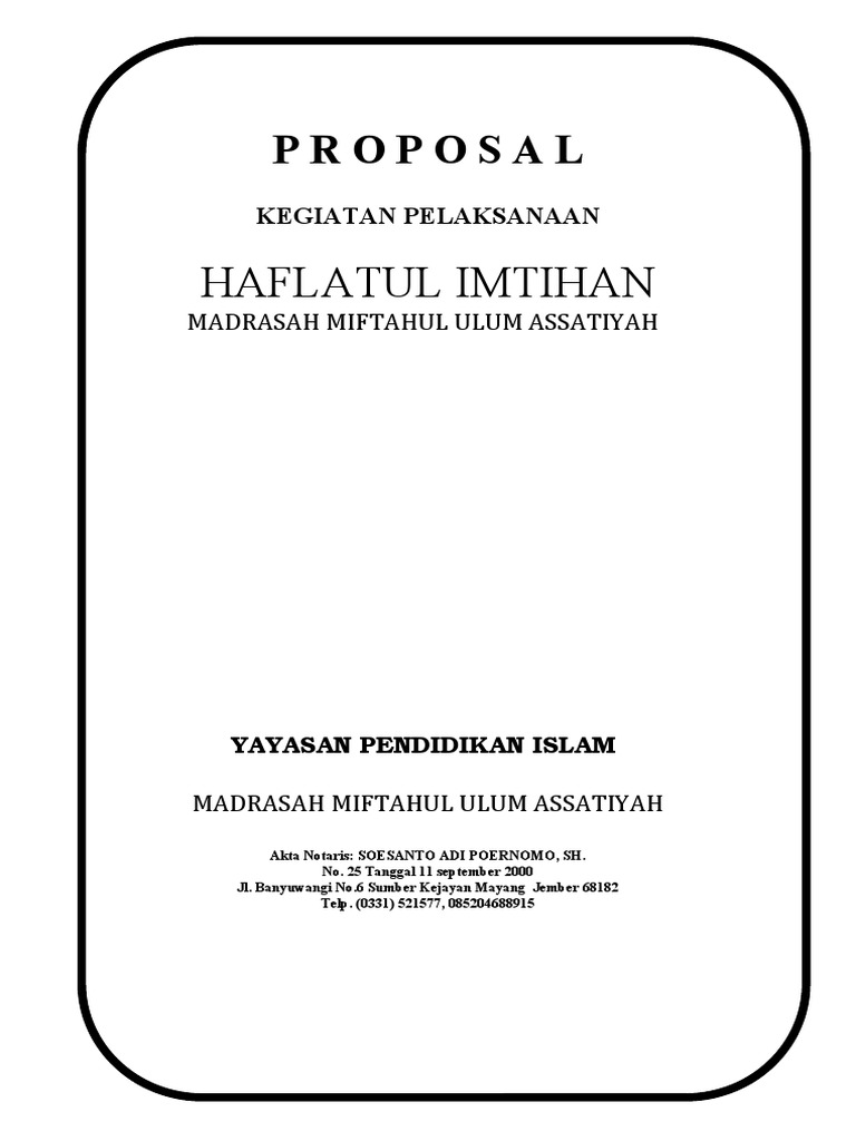 Contoh Proposal Imtihan | PDF