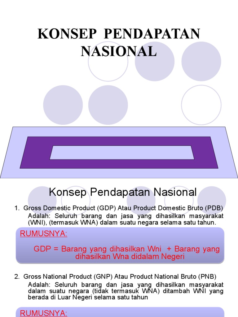 Konsep Pendapatan Nasional | PDF | Pengelolaan Keuangan & Uang | Ilmu Sosial
