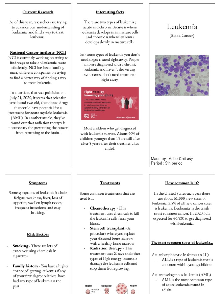 Arleeluck C2395-Stu - Cancer Brochure Template | PDF | Leukemia | Cancer
