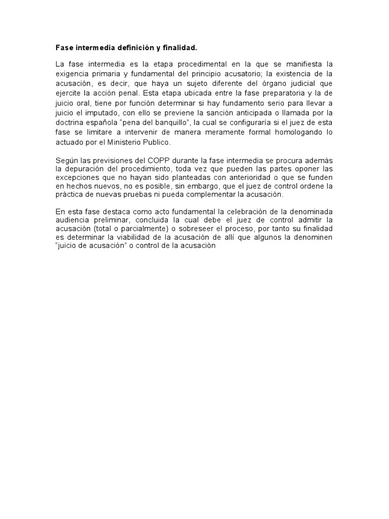 Fase Intermedia | PDF