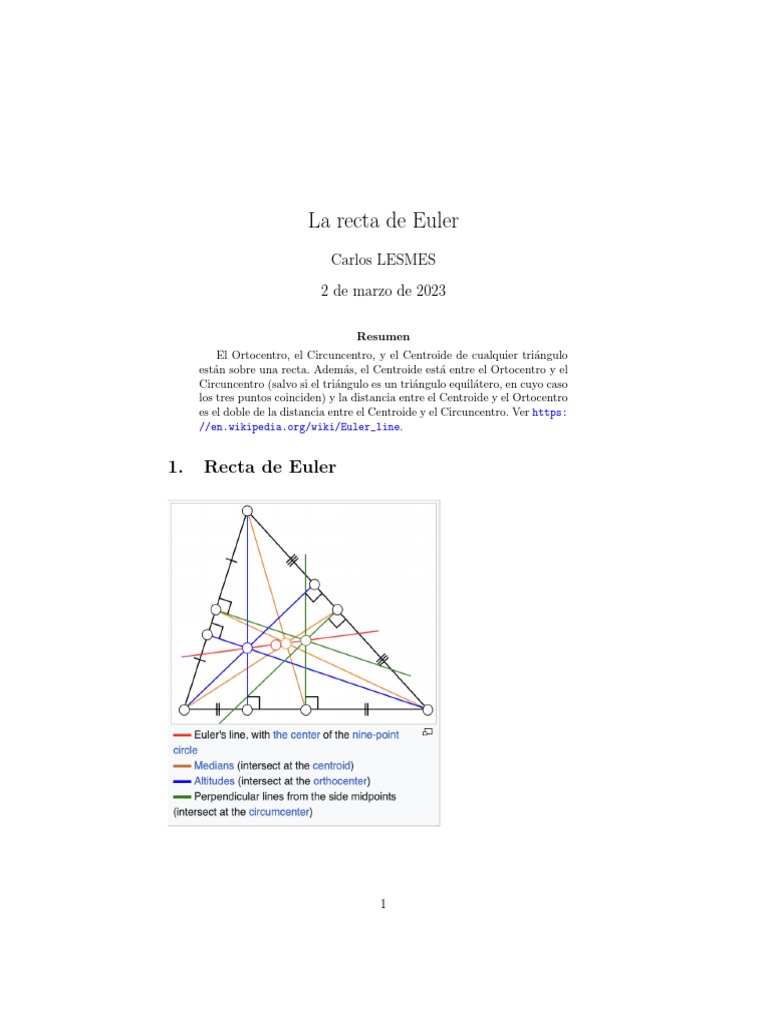 Línea de Euler | PDF