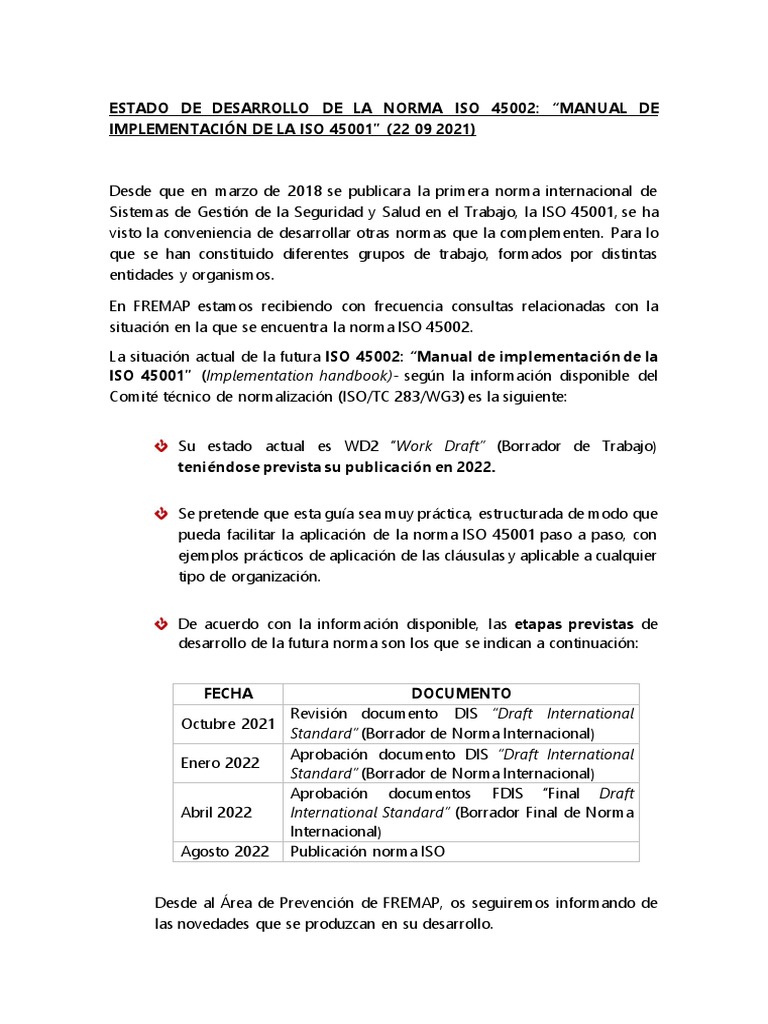 Etapas Iso 45002 | PDF