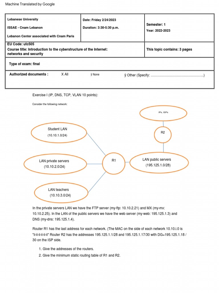 Network Configuration, Protocols, and Security Analysis | PDF | Computer Network | Ip Address