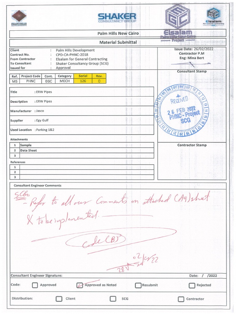SCG Reply On (Ms PHNC Egc Mech 126 Rev.00) | PDF