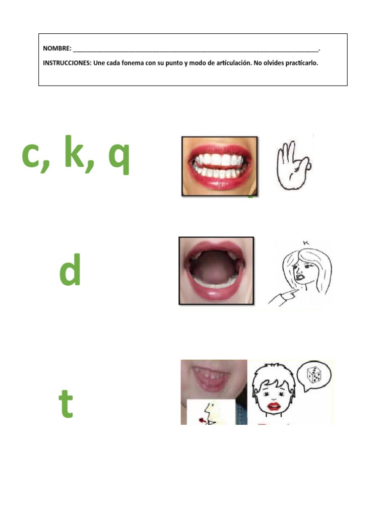 FONEMAS, D, C, K, Q, T | PDF