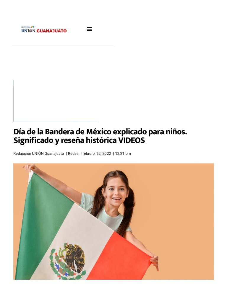 Día de La Bandera de México Explicado para Niños. Significado y Reseña ...