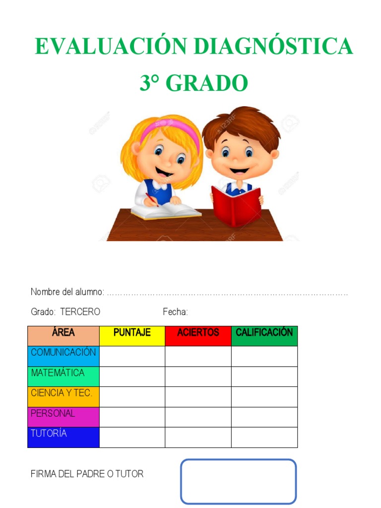 Prueba Diagnóstica de Tercer Grado | PDF