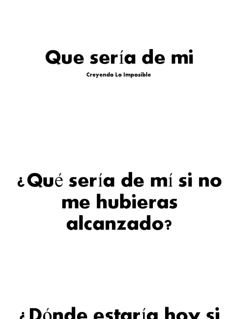 Que Seria de Mi | PDF | Poesía