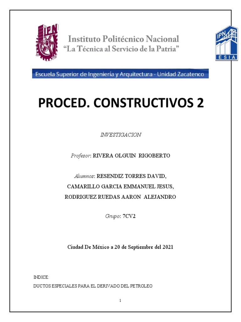 Investigacion Procesos Constructivos 2 | PDF | Alcantarillado | Tubería (transporte de fluidos)