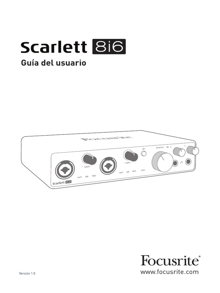 Scarlett 8i6 3rd Gen User Guide - ESP PDF | PDF | Micrófono | USB