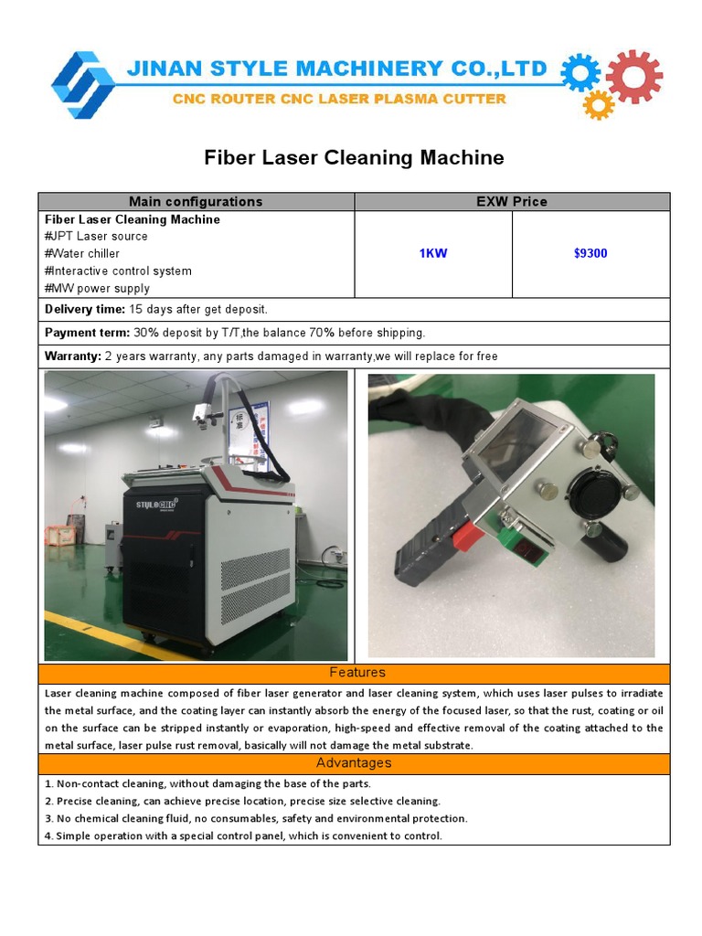 LC1000 Fiber Laser Cleaning Machine | PDF | Numerical Control | Laser