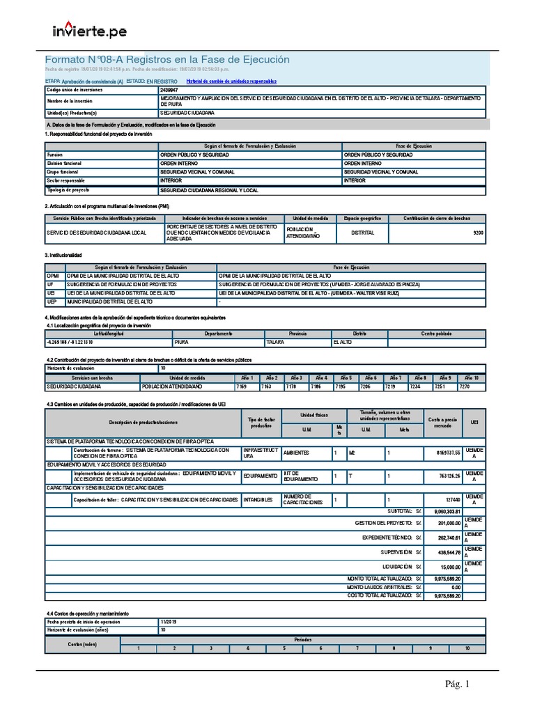Formato #08-A | PDF | Tasa interna de retorno | Economias