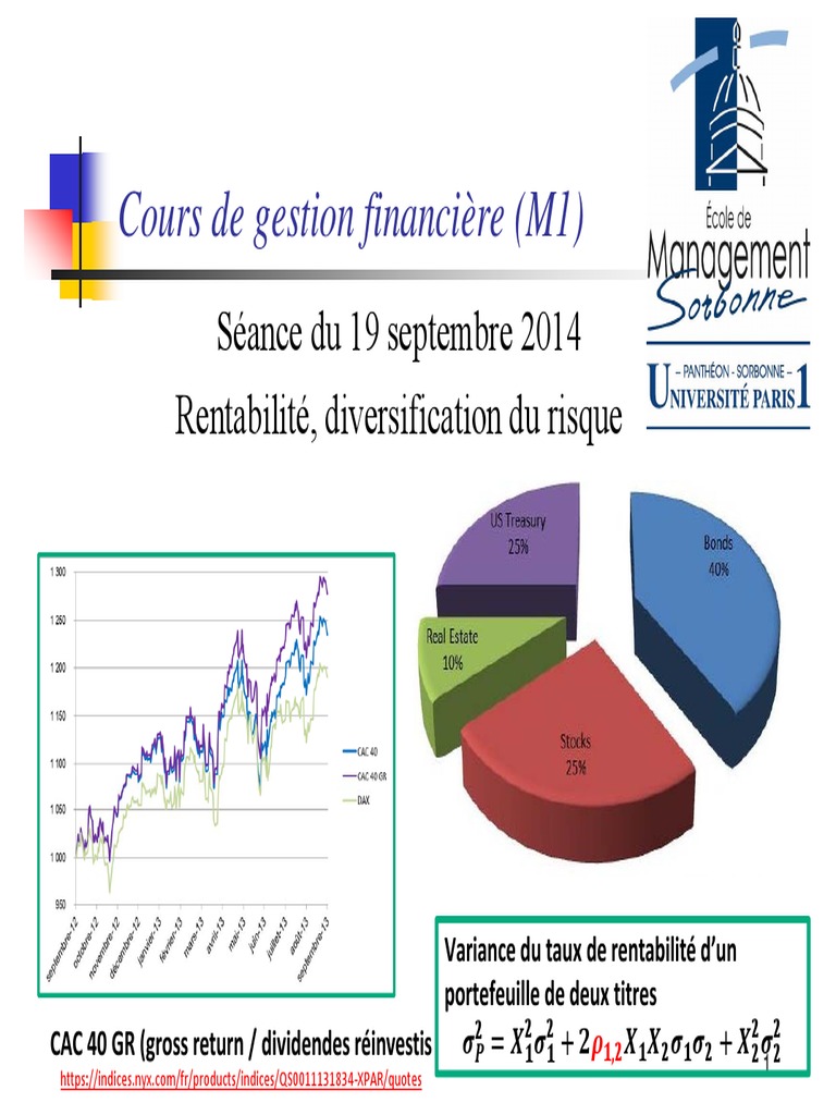 Rentabilité et Risque en Finance | PDF | Théorie des probabilités ...