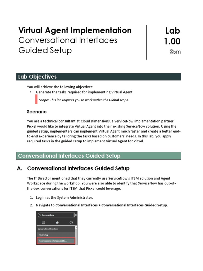 Implementing Virtual Agent Setup | PDF