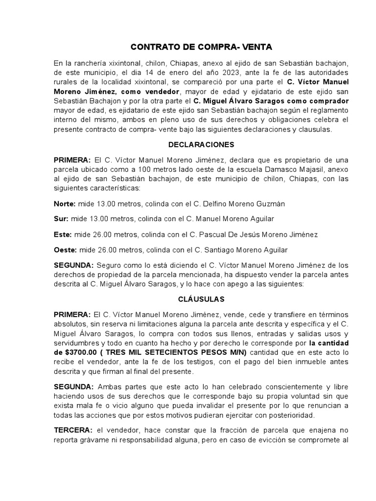 Contrato de Compra | PDF