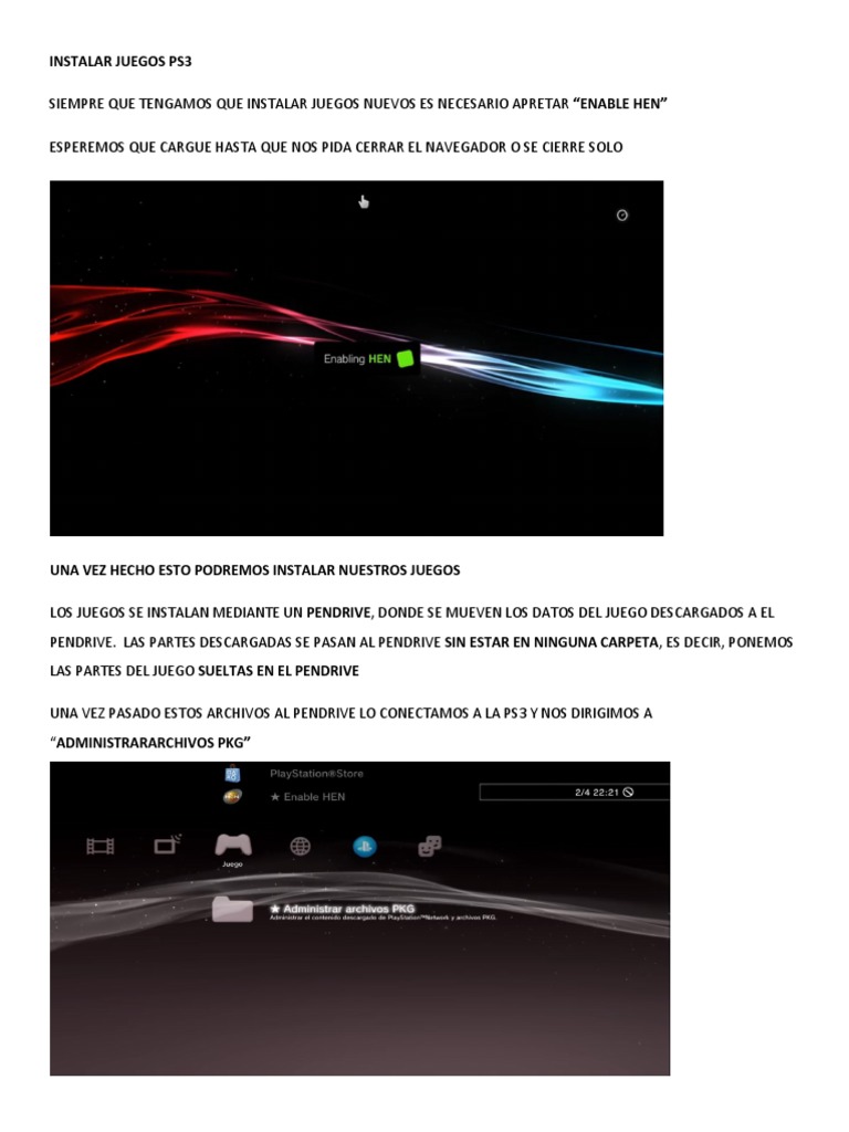2) Instalar Juegos PS3 | PDF