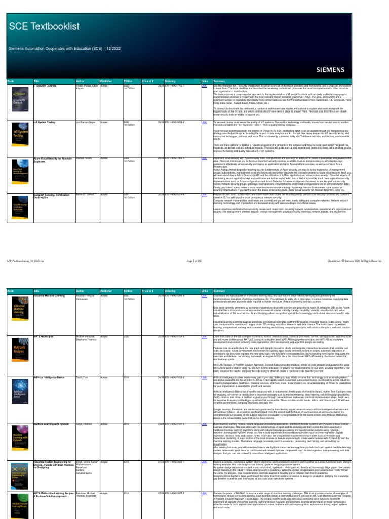 Siemens Books | PDF | Machine Learning | Artificial Intelligence