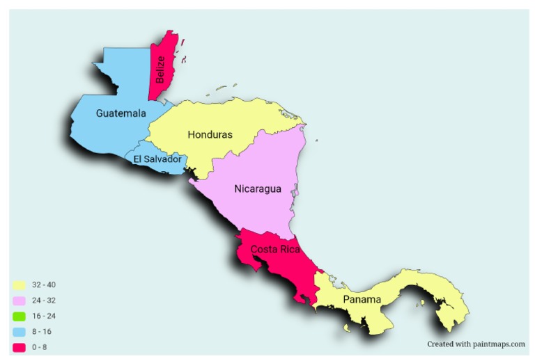 Centroamérica Map Chart | PDF