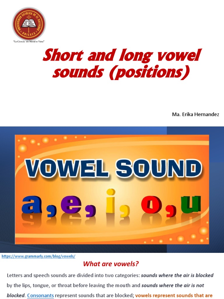 Short and Long Vowel Sounds - Class 1 | PDF | Vowel | Consonant