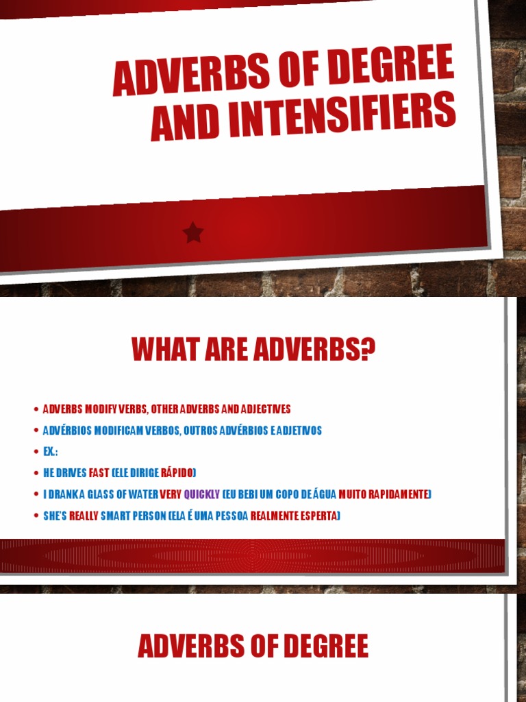 Adverbs of Degree | PDF