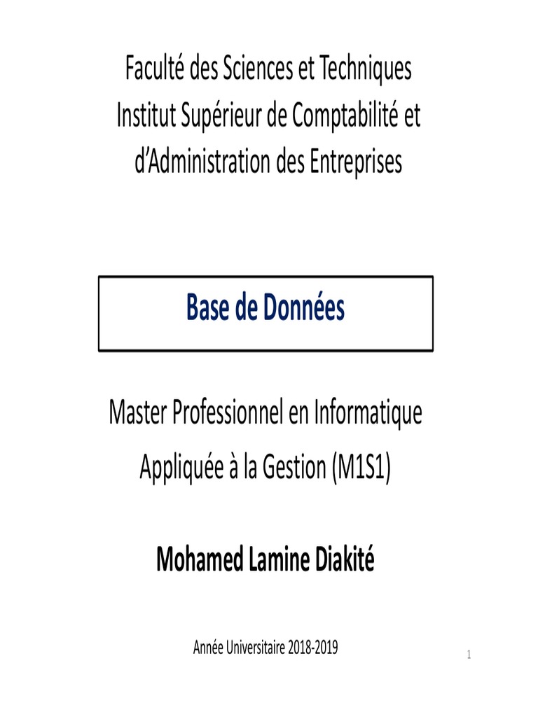 Modèle Entité-Association en BDD | PDF | Bases de données | Informatique