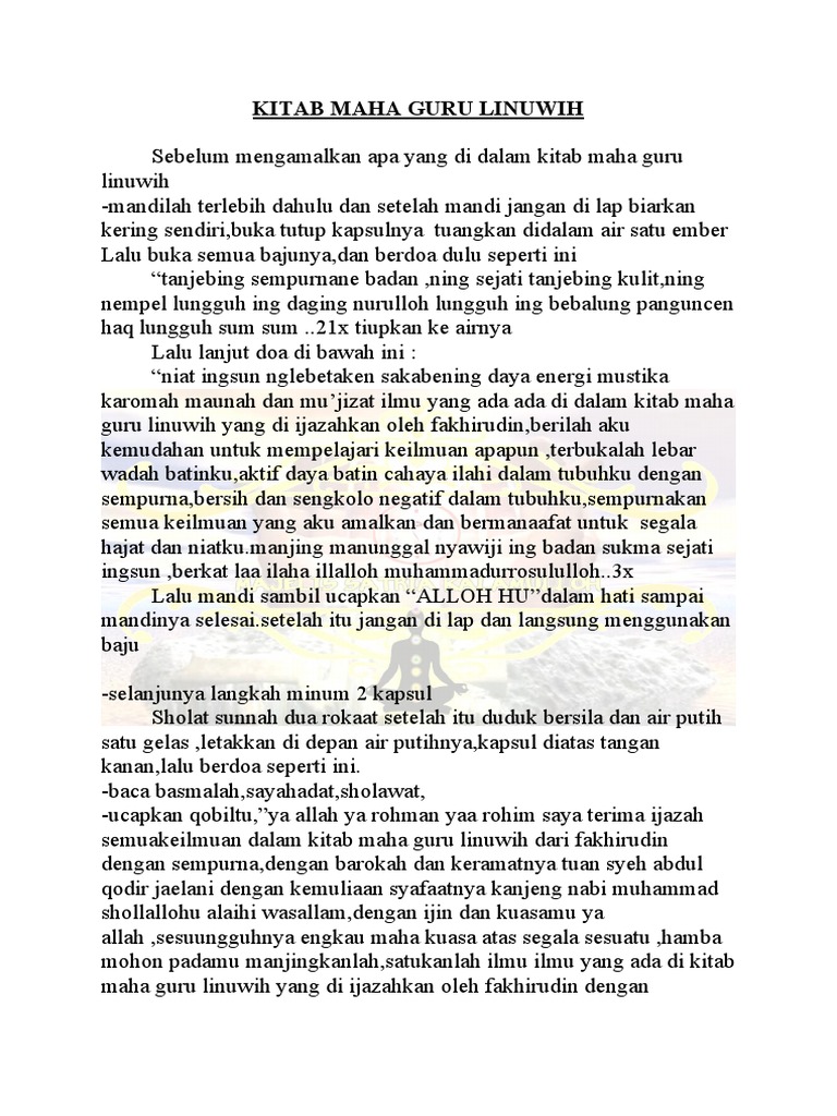 Panduan Praktis Kitab Maha Guru | PDF