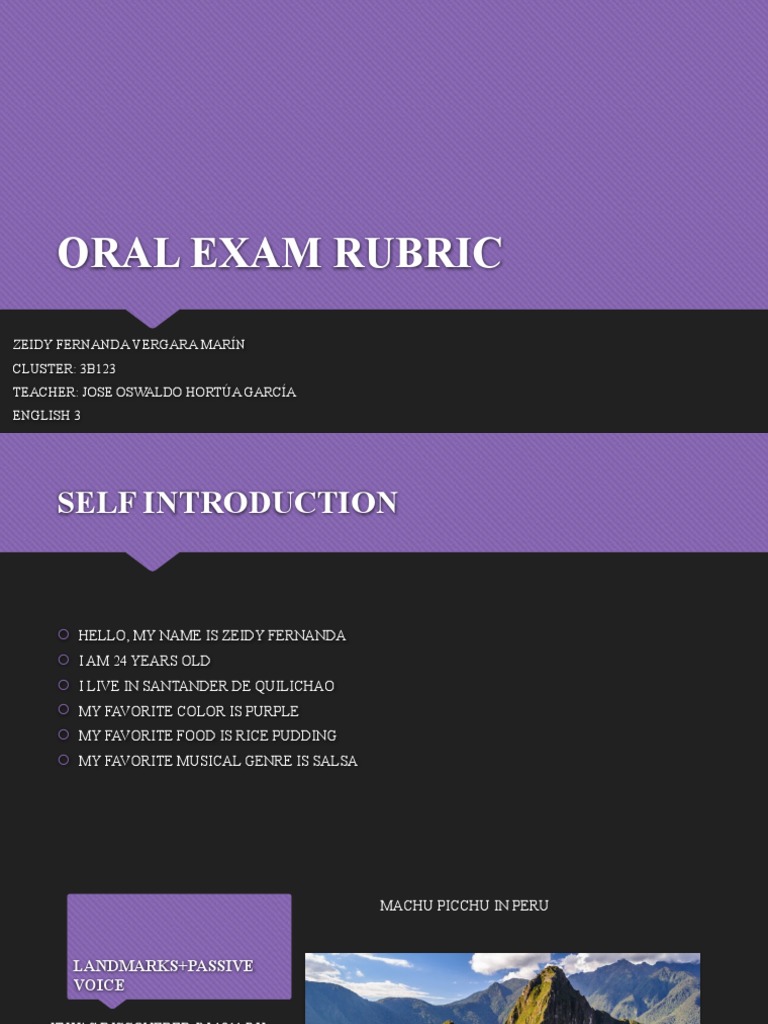 Oral Exam Rubric | PDF