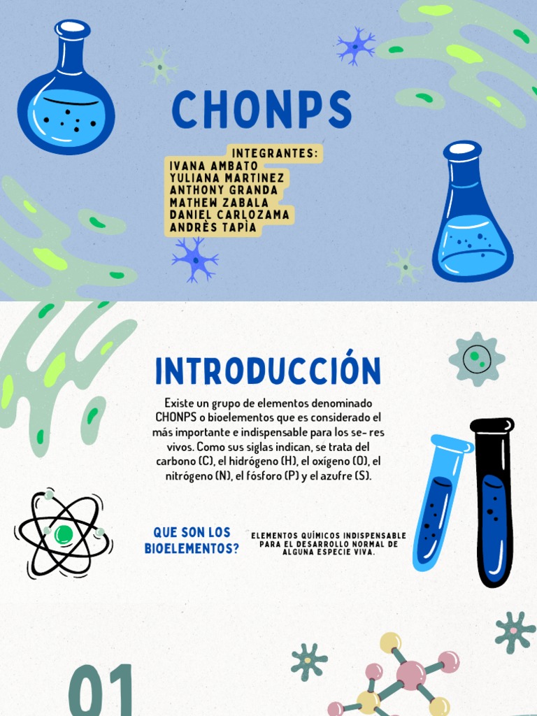 Elementos CHONPS en Biología | PDF
