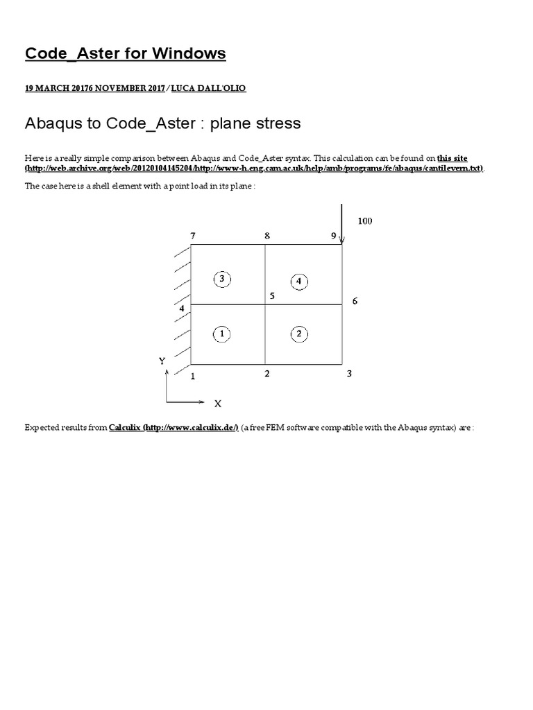 Abaqus vs Code_Aster Comparison | PDF | Software | Computer Science