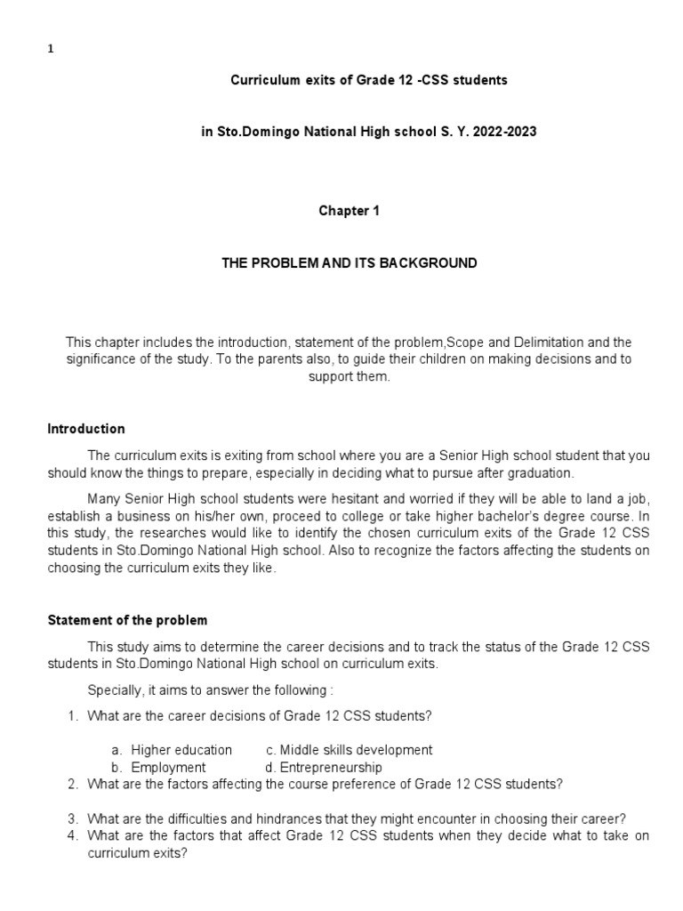 Practical Research - Chapter 1 | PDF | Curriculum | Cognition