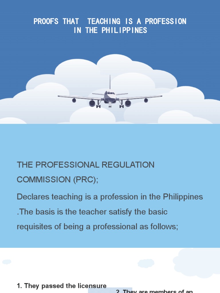 Proofs That Teaching Is A Profession in The Philippines | PDF ...